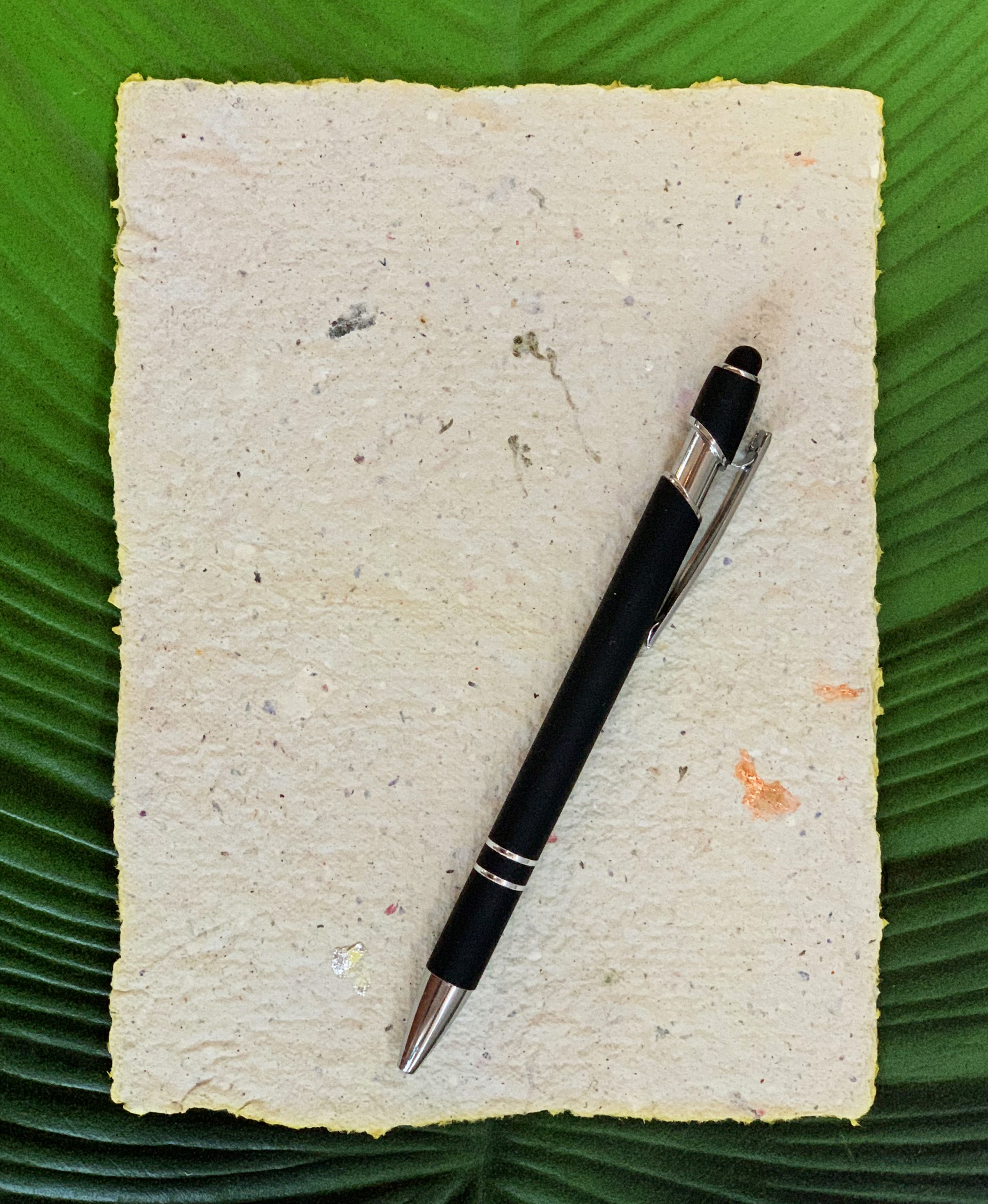 6x Sheets Recycled Handmade Paper | Soft Botanical Textured Paper | A5 ...